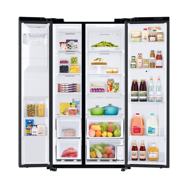 SAMSUNG RS27T5561B1 27 CUBIC FT. FINGERPRINT RESSISTENCE BLACK STAINLE ...